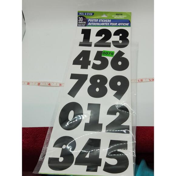 Wall Decor | Peel Stick Poster Stickers Numbers Black 23 In X 23 In3 ...